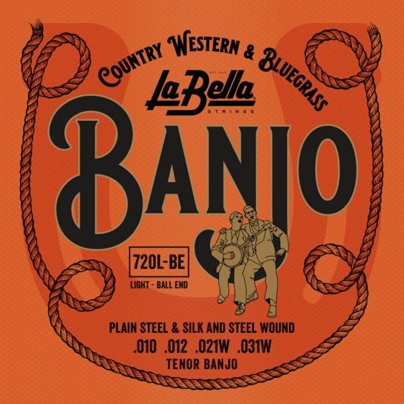 La Bella 720L-BE Tenor Banjo, Silk & Steel, Light, Ball-Ends fra La ...